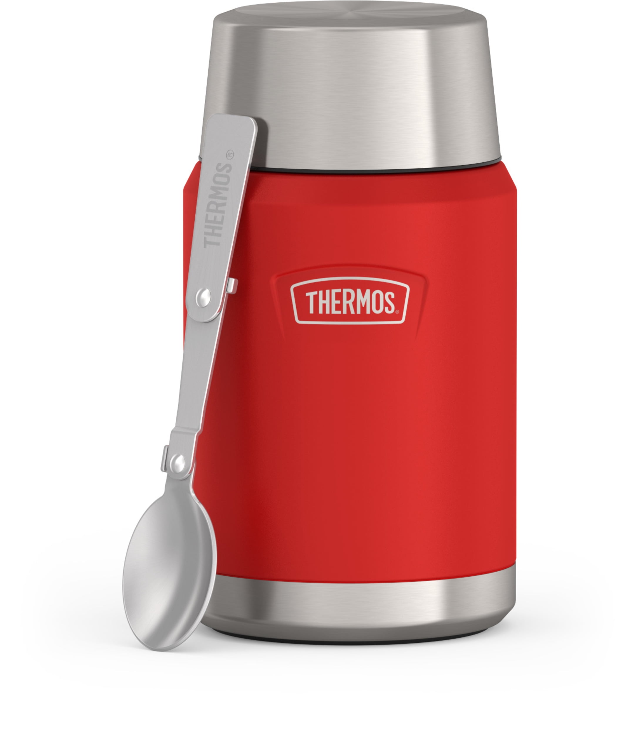 Thermos Stainless Steel Insulated Food Jar with Spoon, 24oz, Crimson ...