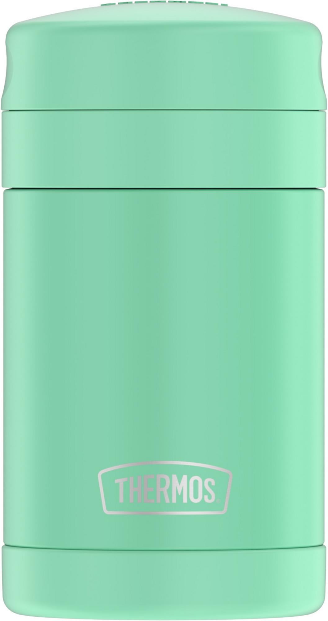 Thermos Vacuum Insulated Food Jar with Folding Spoon, Sea Foam, 16 ...