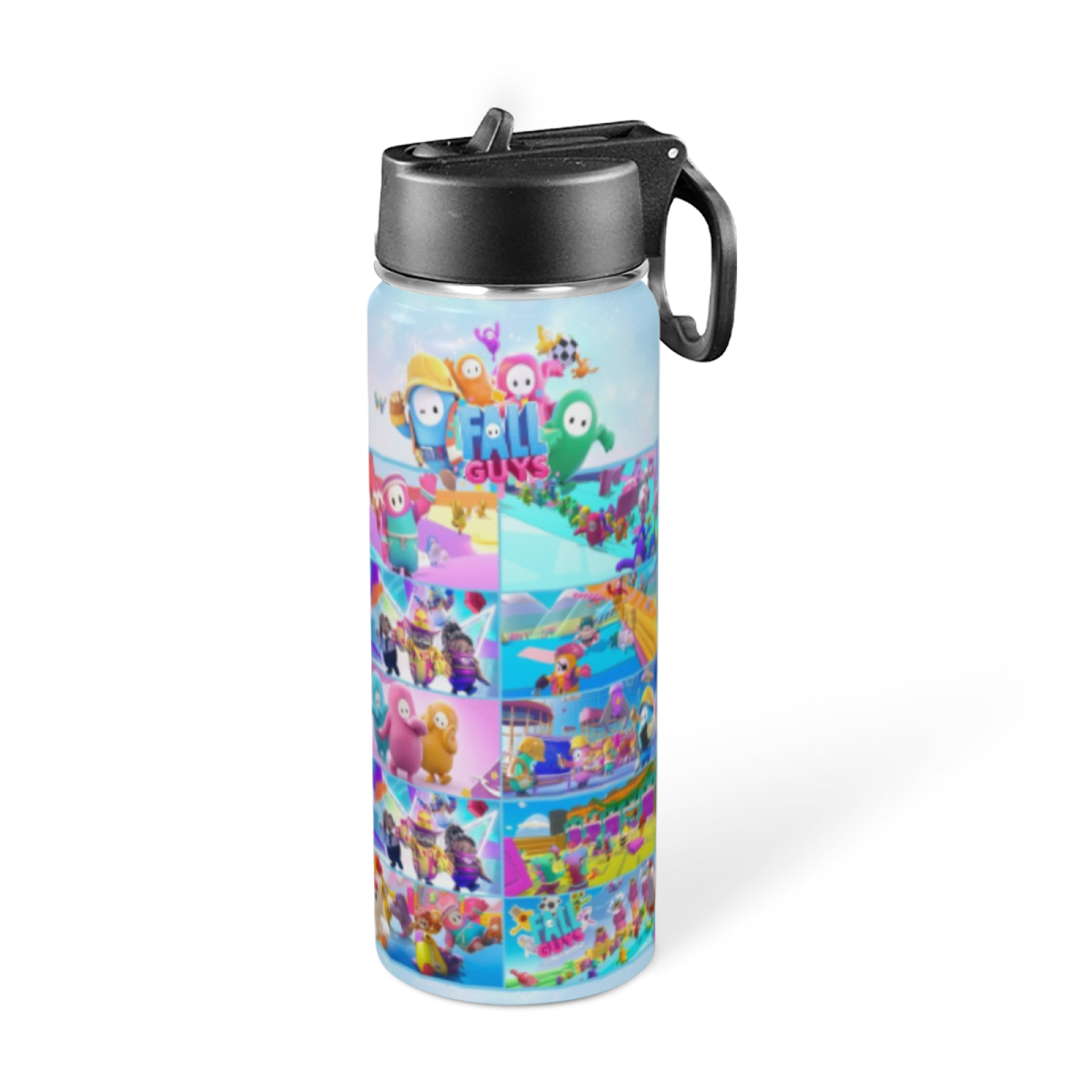 Thermos Water Bottle Fall Guys With Straw and Handle Insulated ...