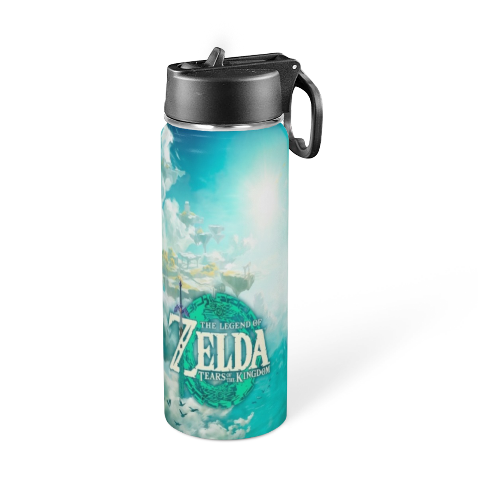 Thermos Water Bottle With Straw and Handle for The Legend of Zelda ...
