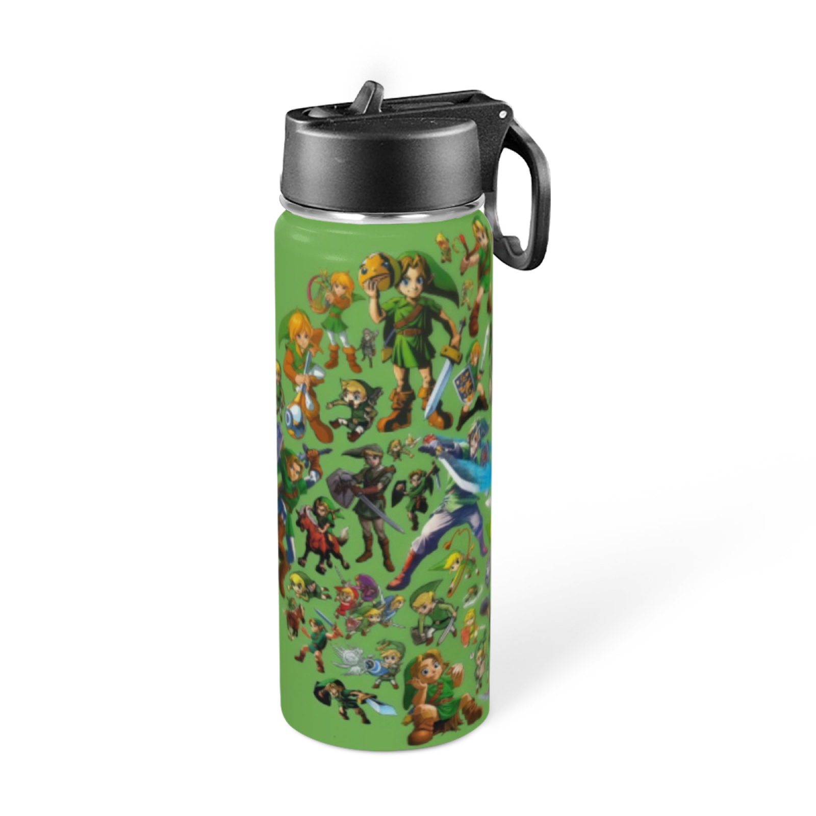 Thermos Water Bottle With Straw and Handle for The Legend of Zelda ...