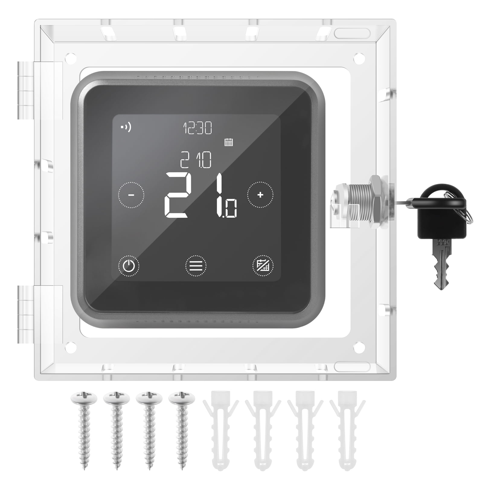Thermostat Box Lock Acrylic Thermostat Cover Transparent Thermostat ...