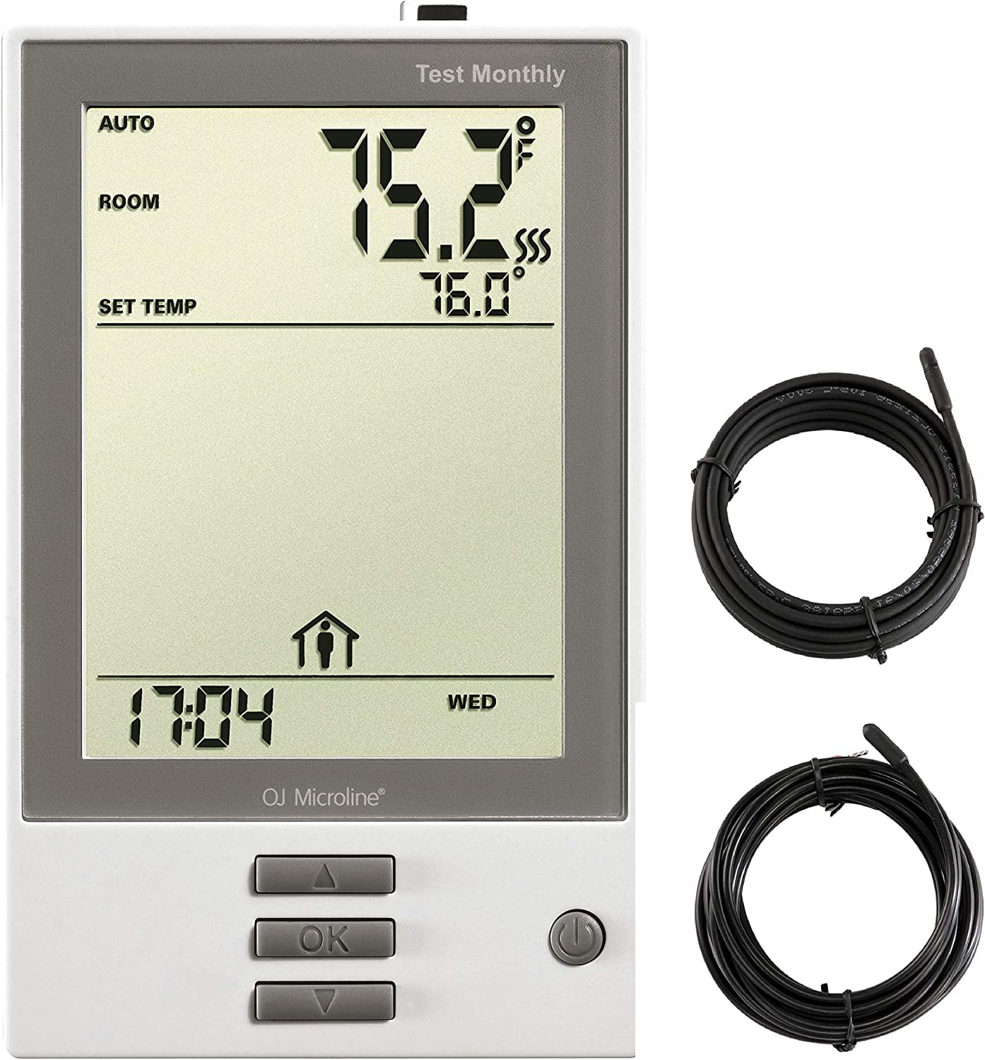Thermostat with Built-in GFCI. Programmable Dual Voltage, Dual Sensing ...