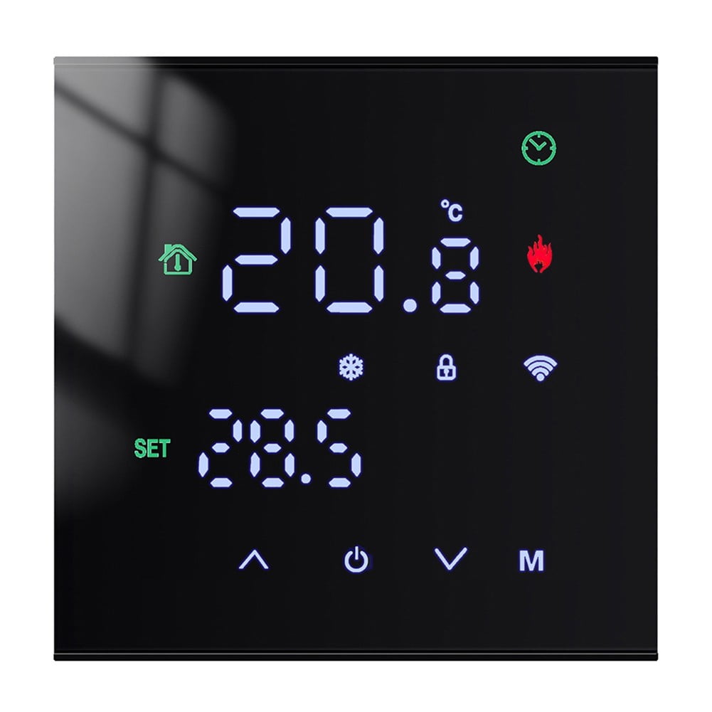 Thermostat For Heating Cables ABS Black PC Programmable Remote Control ...