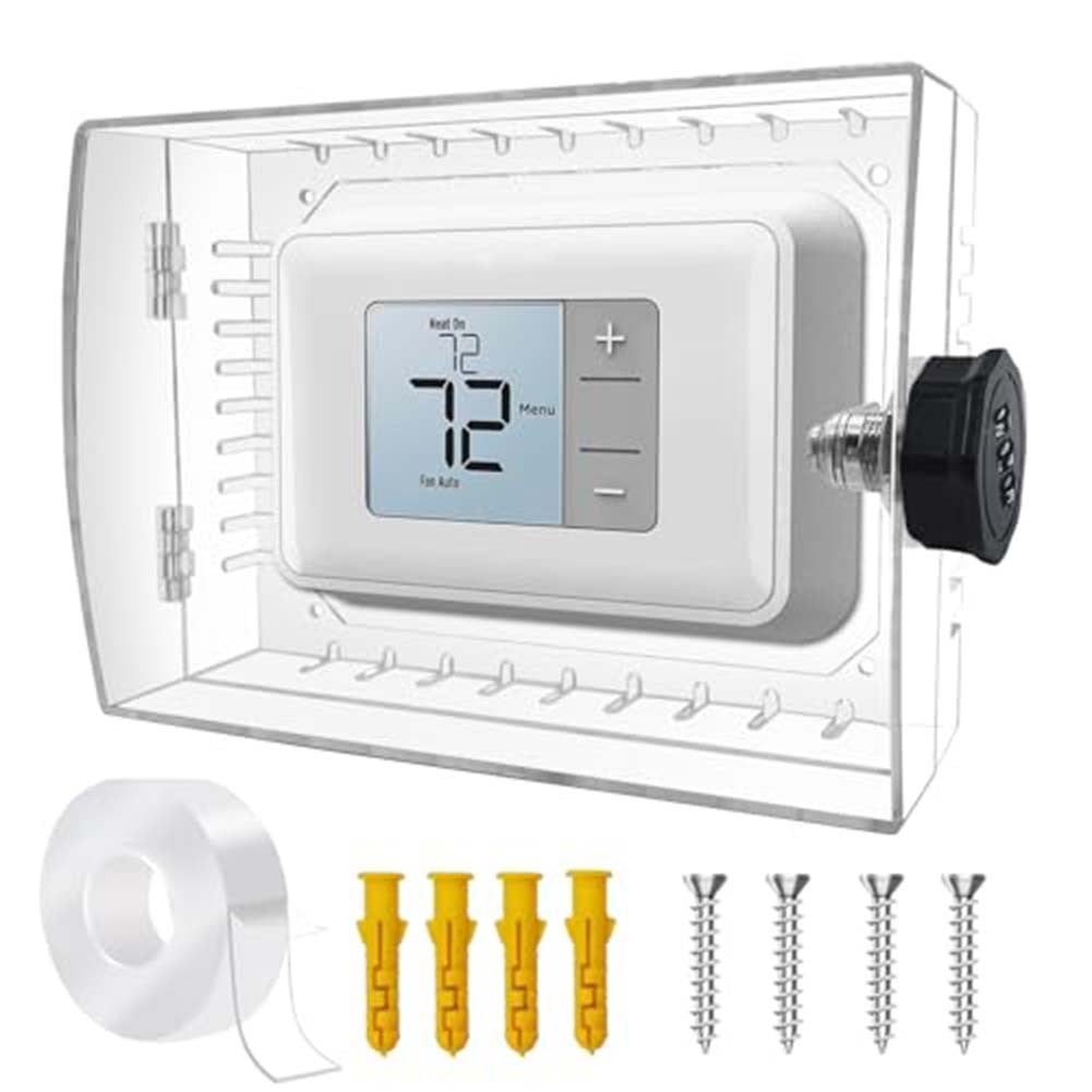 Thermostat Lock Box With Combination Lock Wall-Mounted Thermostat Cover ...