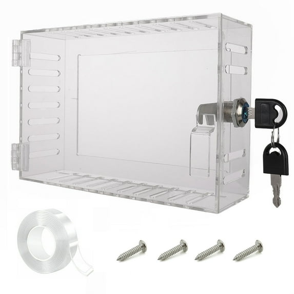 Thermostat Protection Cover Clear Thermostat Lock Box & Lock ...
