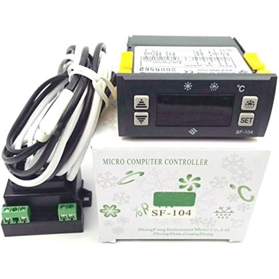 Thermostat SF-104 Temperature Controller Digital Display Temperature Regulator an Evaporator Fan ...