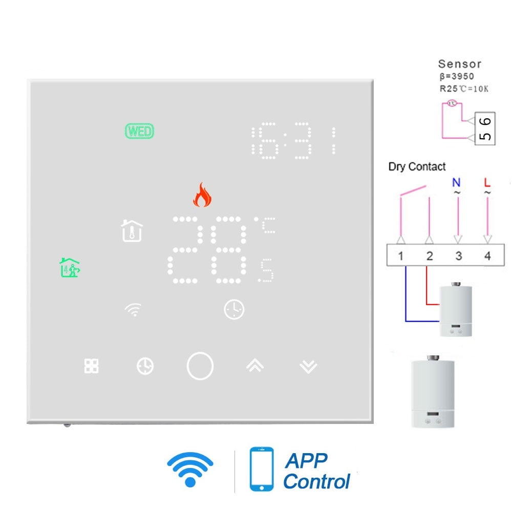 Thermostat Temperature Controller Setup For Water/Electric Floor ...