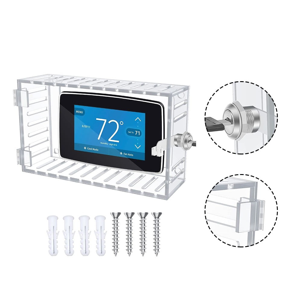 Thermostat Thermostat Lock Box With Key Thermostat Protective Cover ...