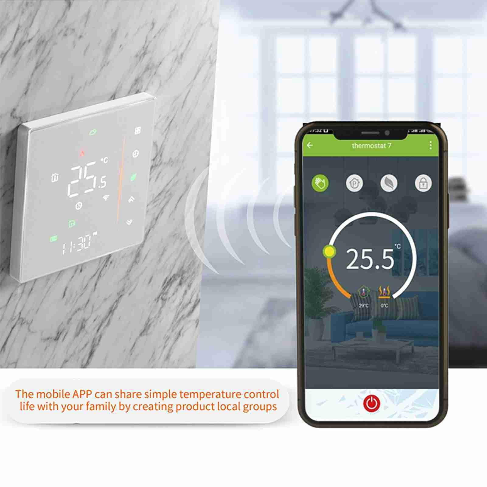 Thermostat WiFi Smart Thermostat Temperature Controller Weekly ...