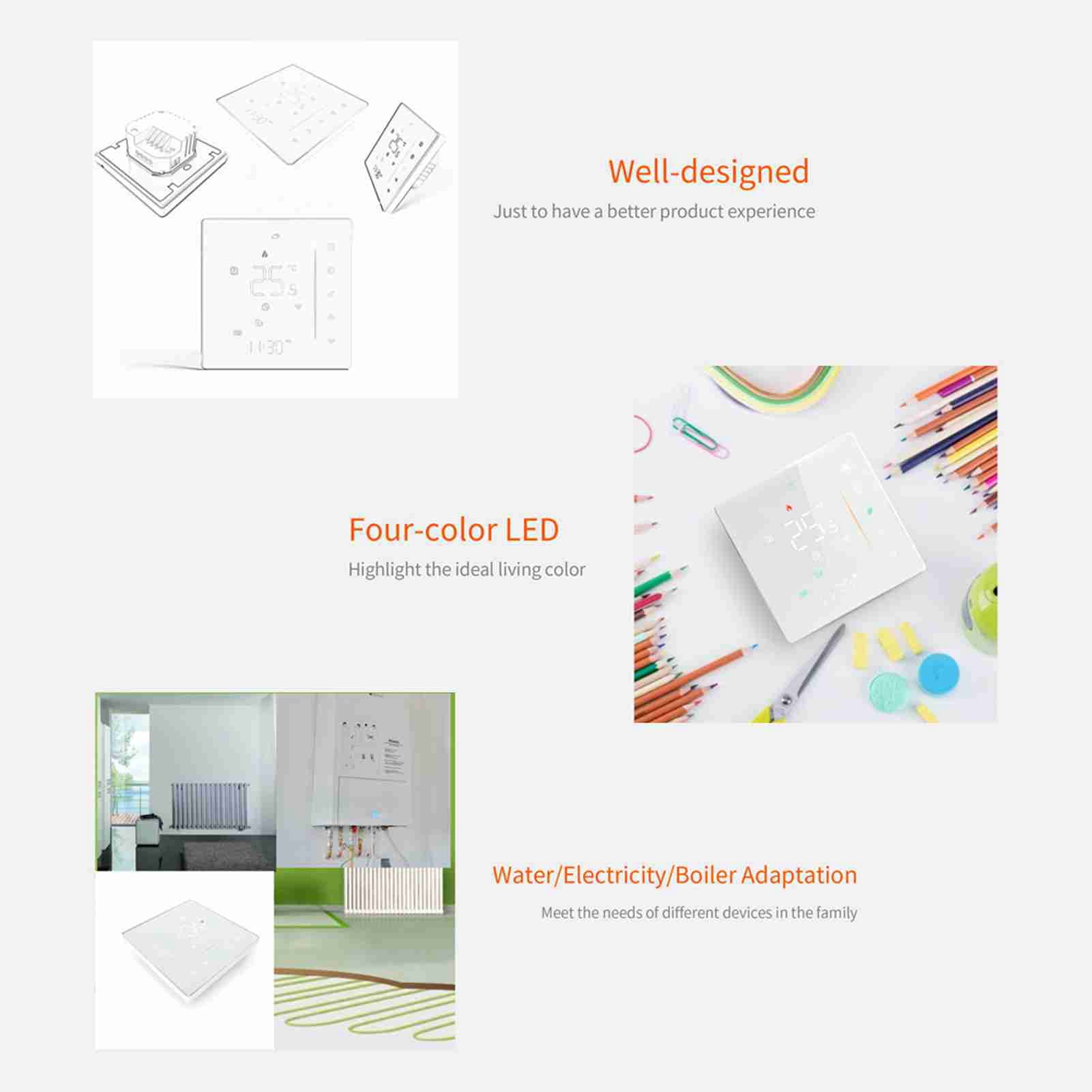 Thermostat Wifi Smart Thermostat Temperature Controller Weekly