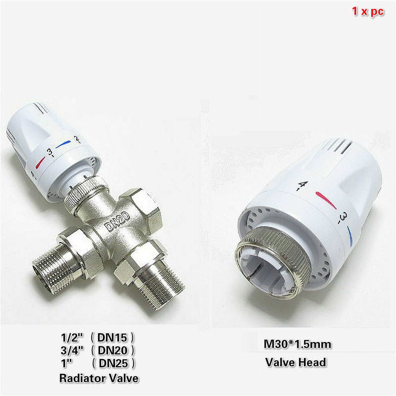 Thermostat radiator control valve 3 way brass tees 1/2" 3/4" 1" BSP PPR ...