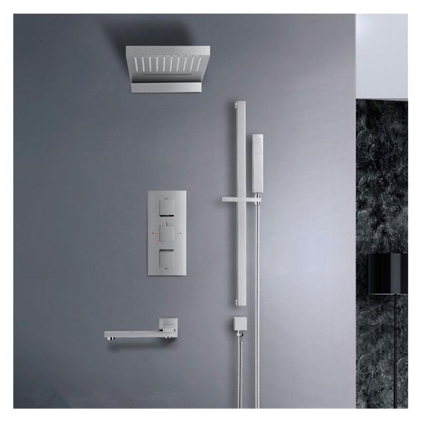 Thermostatic Bathroom Shower Faucet In Wall Gold Bath and Shower Faucet ...