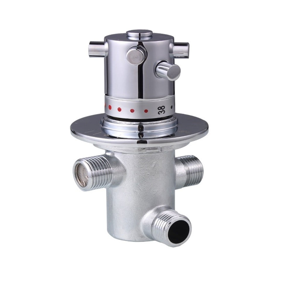 Thermostatic Brass Mixer Valve Brass Chrome Cartridge Mixer Valve Hot ...