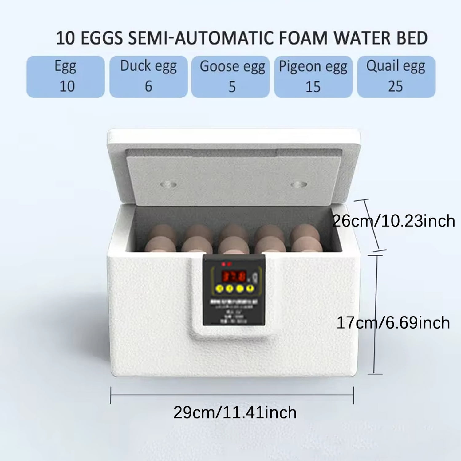Thermostatic Incubator Manual Turnover USB Poultry Incubator Bionic ...