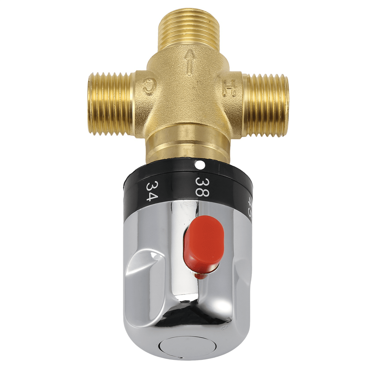 Thermostatic Mixing Valve Solid Brass G1/2 for Shower System Water ...