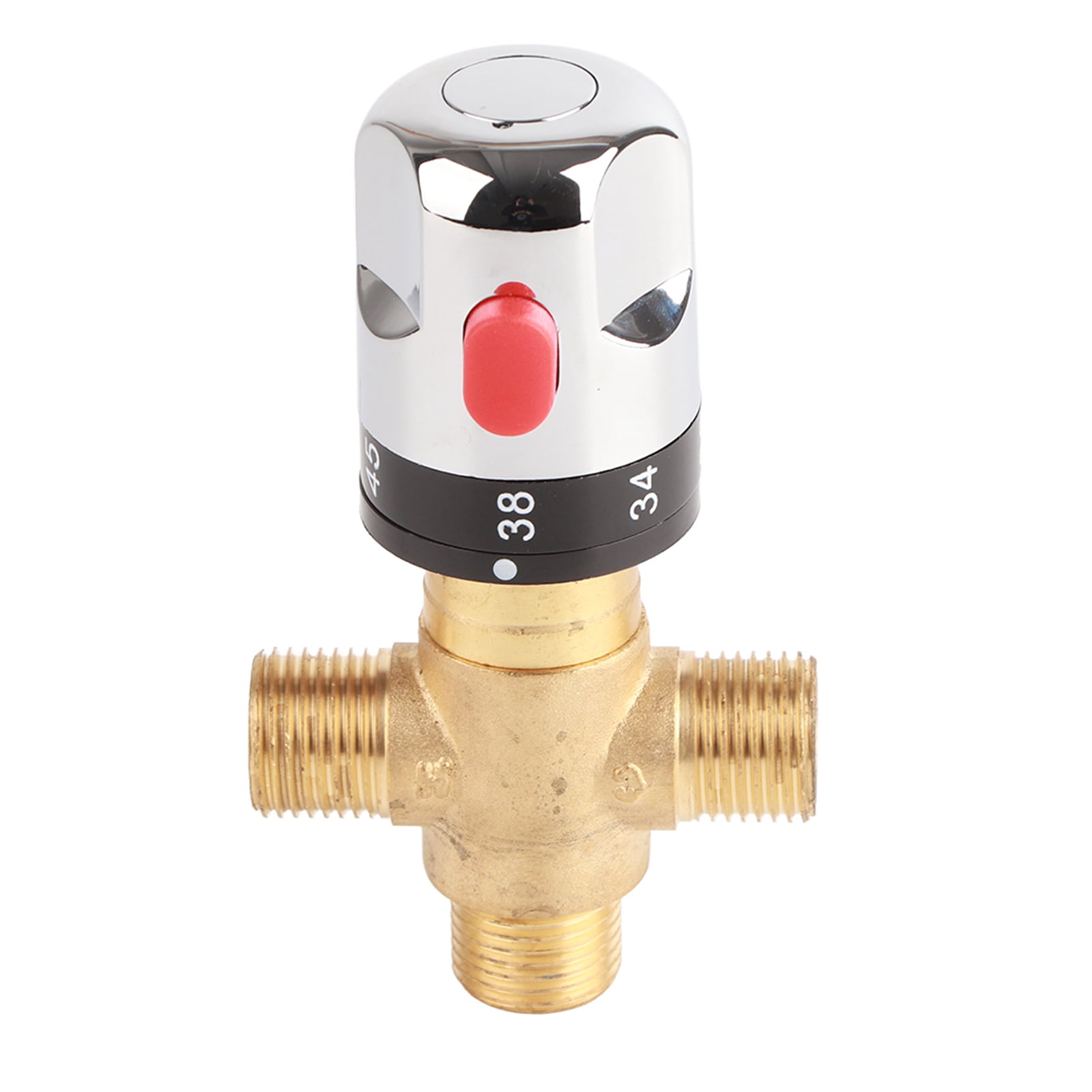 Thermostatic Mixing Valve,Solid Brass G1/2 for Shower System Water ...