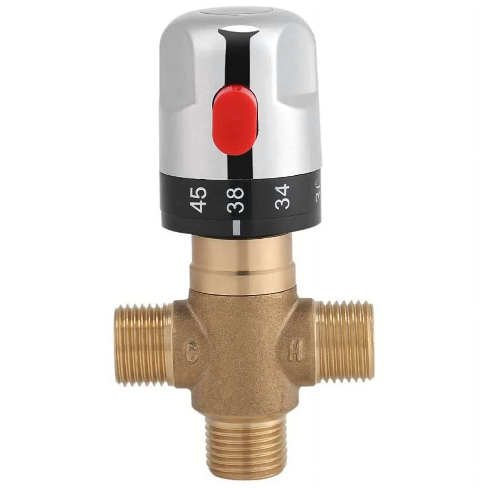 Thermostatic Mixing Valve Solid Brass G1/2 for Shower System Water ...