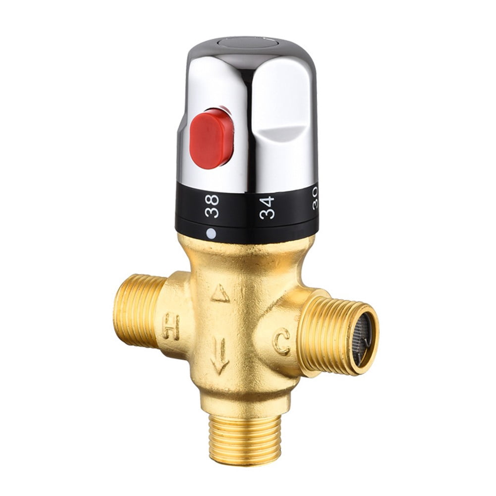 Thermostatic Mixing Valve Water Temperature Control Brass 15mm 1/2 for ...
