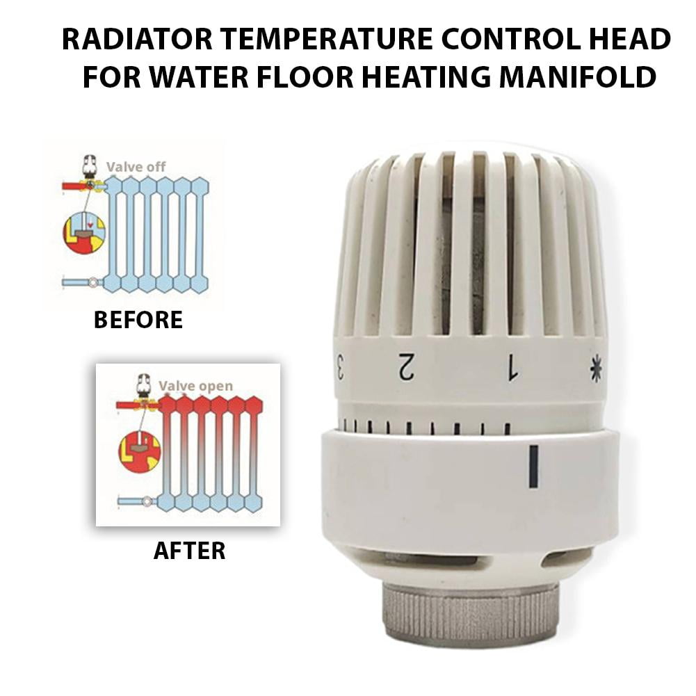 Thermostatic Radiator Valve Head,Replacement Straight Type Thermostatic ...