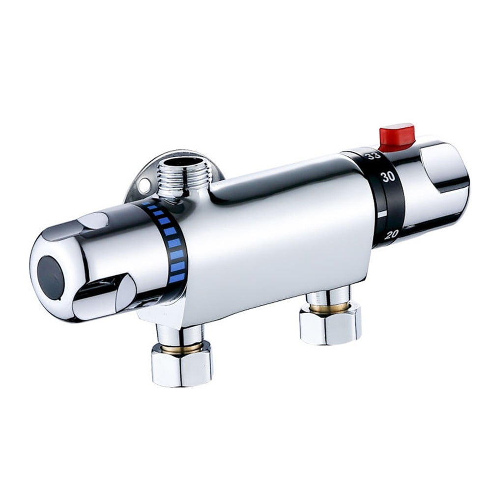 Thermostatic Shower Mixer Bar Wall Mounted Shower Mixer Tap Hot Cold ...