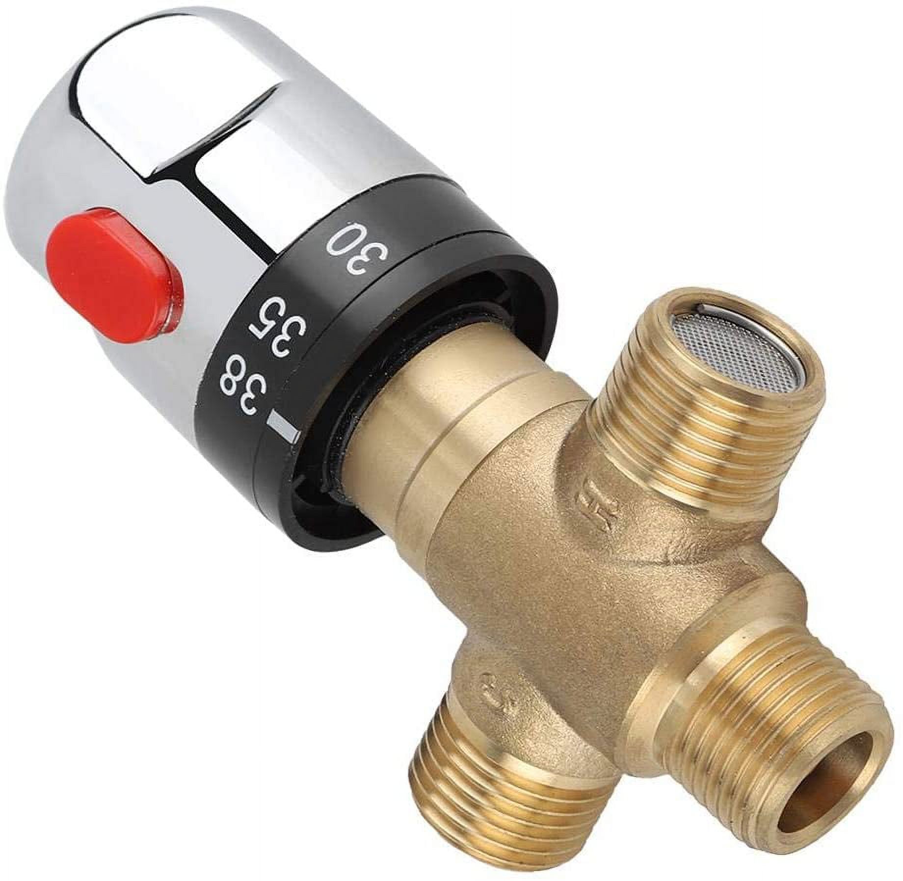 Thermostatic Water Pipe Valve, Brass Thermostatic Mixing Valve for ...