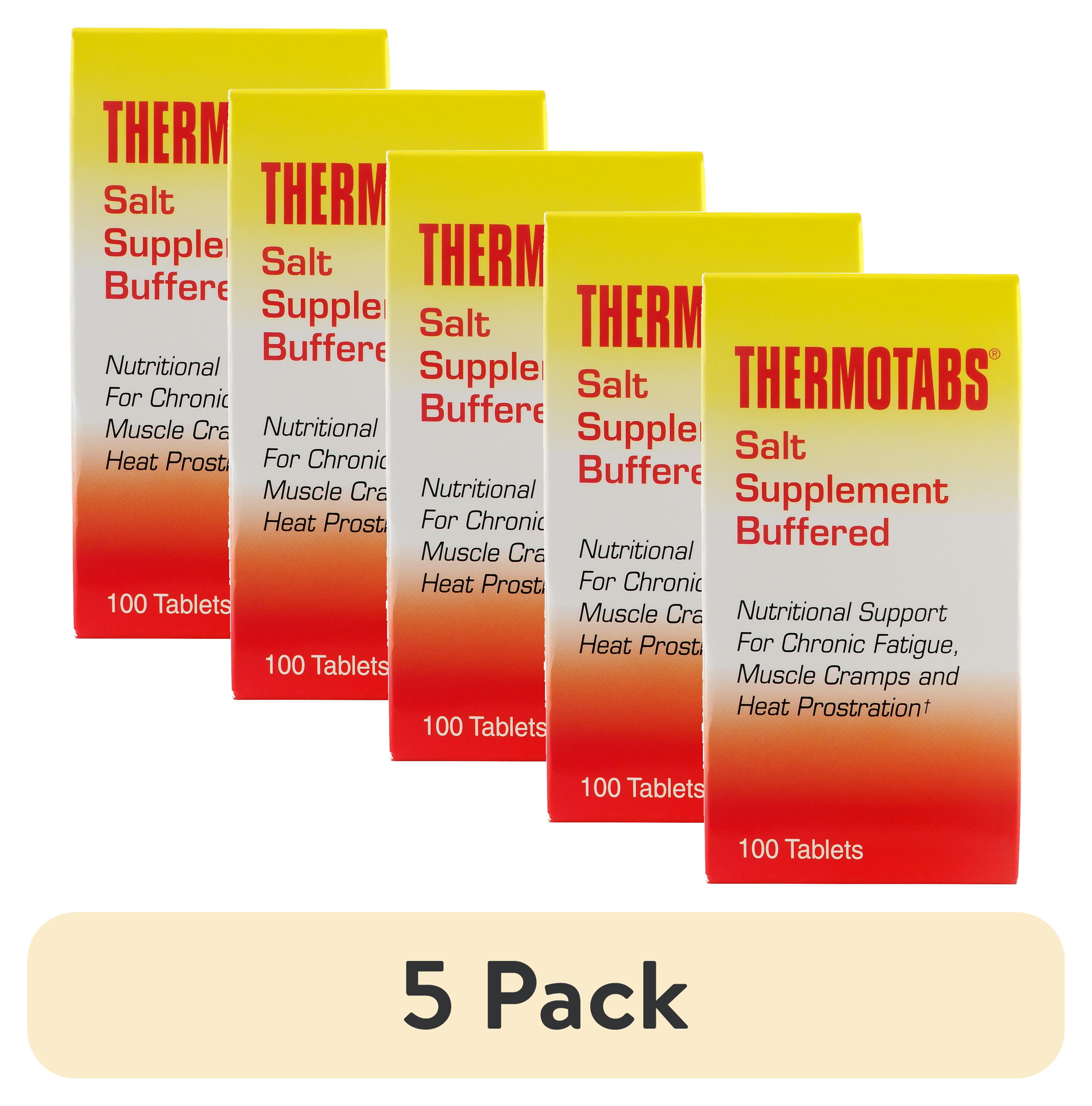 (5 pack) Thermotabs Salt Supplement Buffered Tablets, 100 ea - Walmart.com