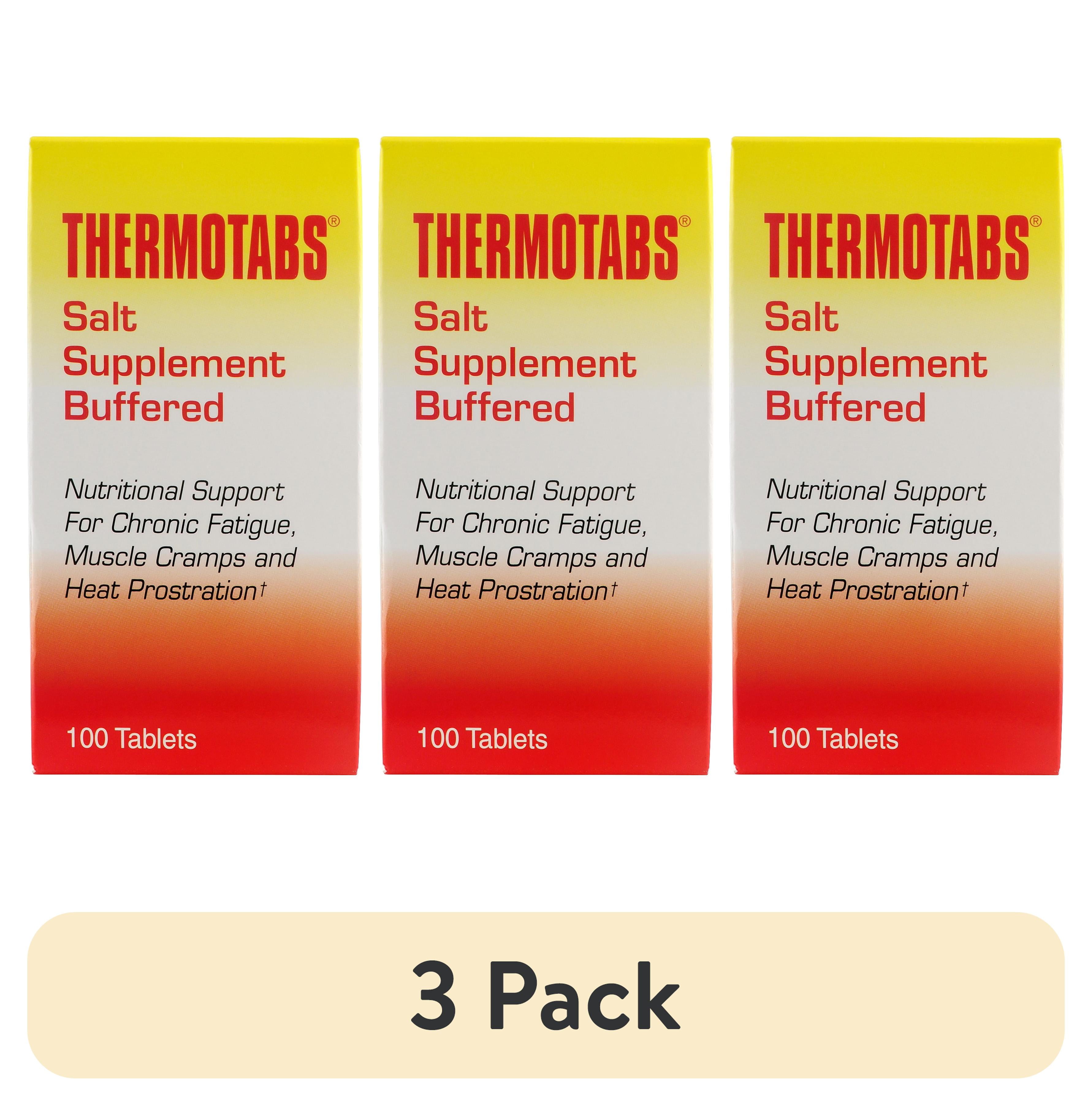(3 pack) Thermotabs Salt Supplement Buffered Tablets, 100 ea - Walmart.com