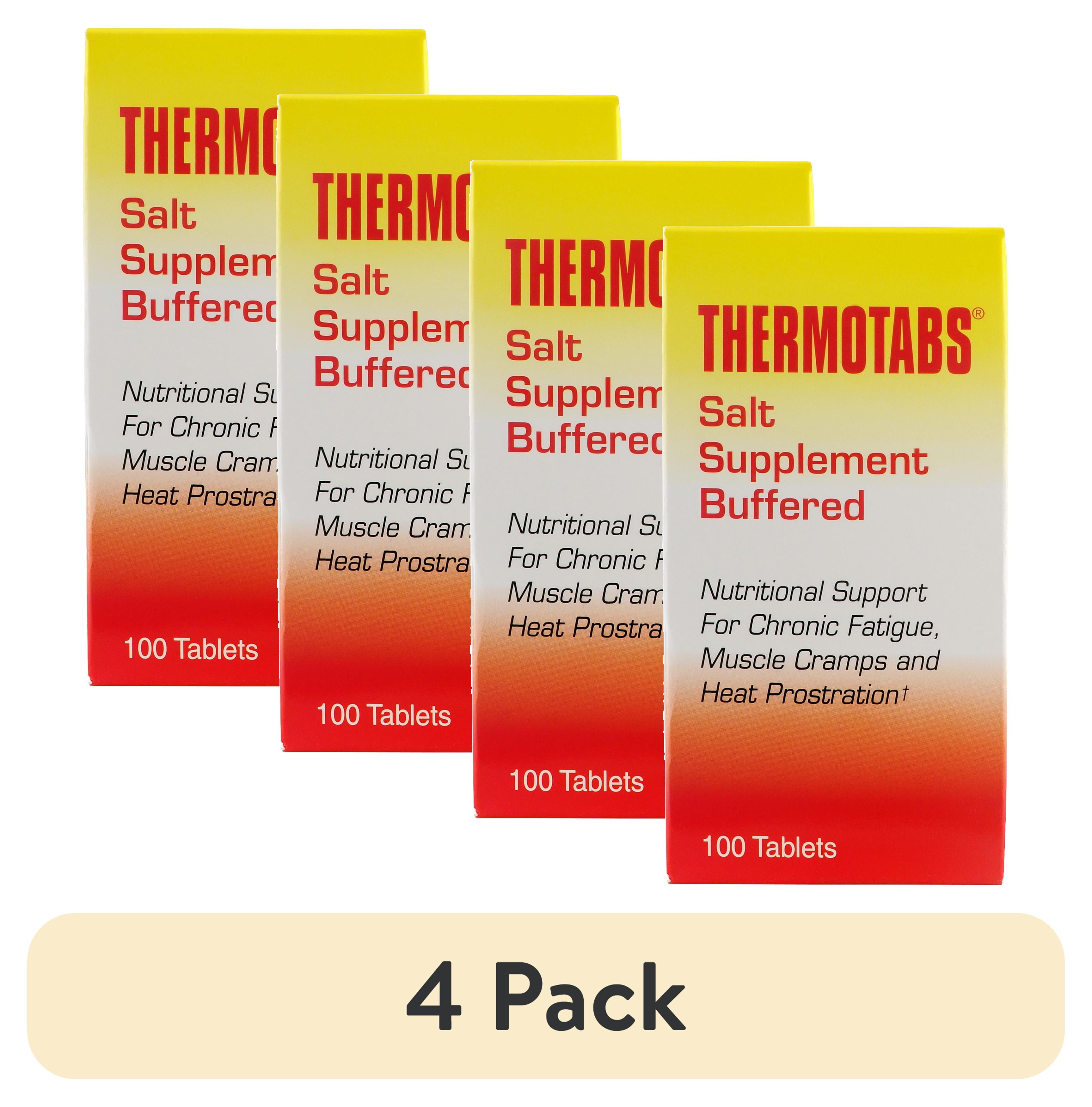 (4 pack) Thermotabs Salt Supplement Buffered Tablets, 100 ea - Walmart.com