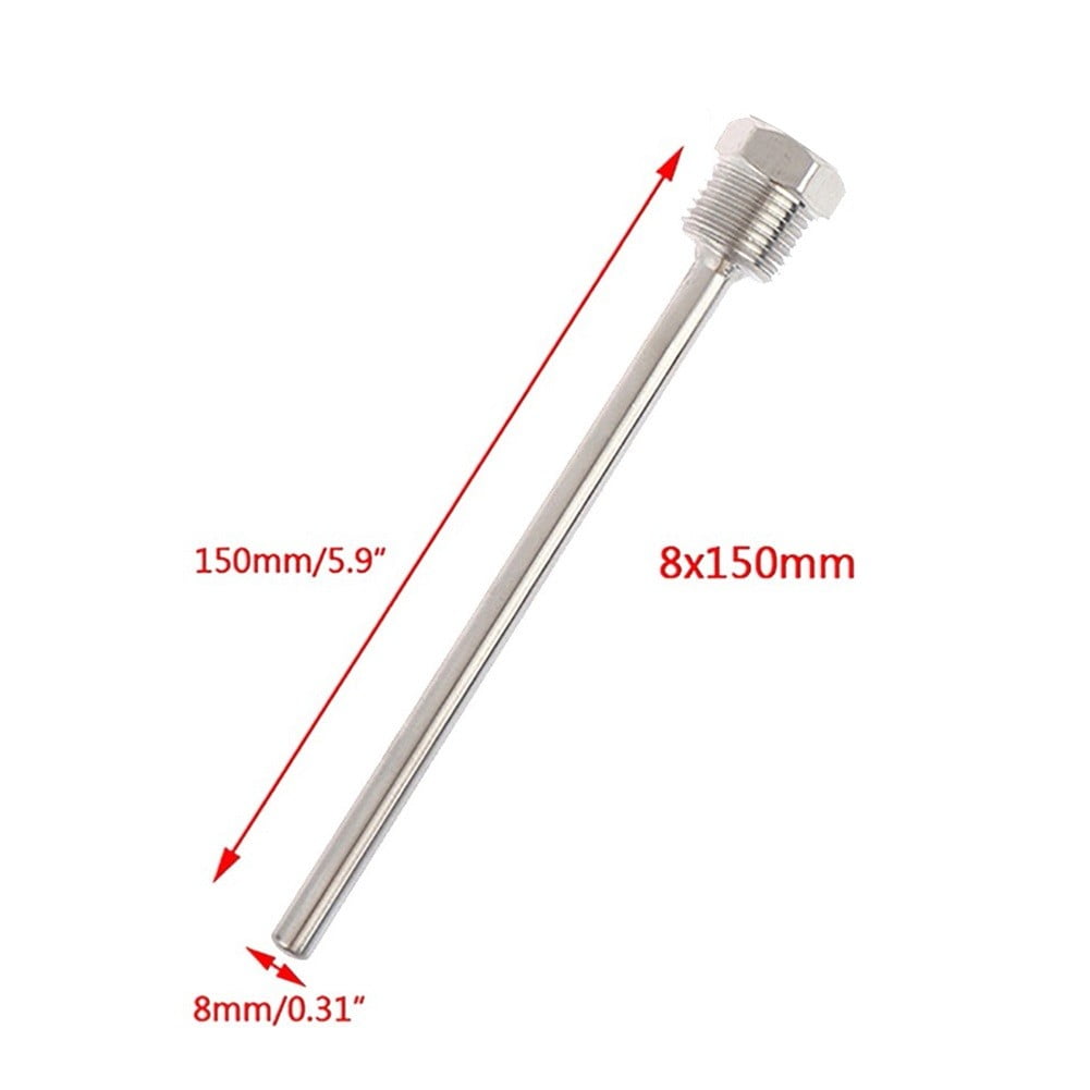 Thermowell 1/2 G Thread 2Mpa 304 Stainless Steel 30-200mm For ...