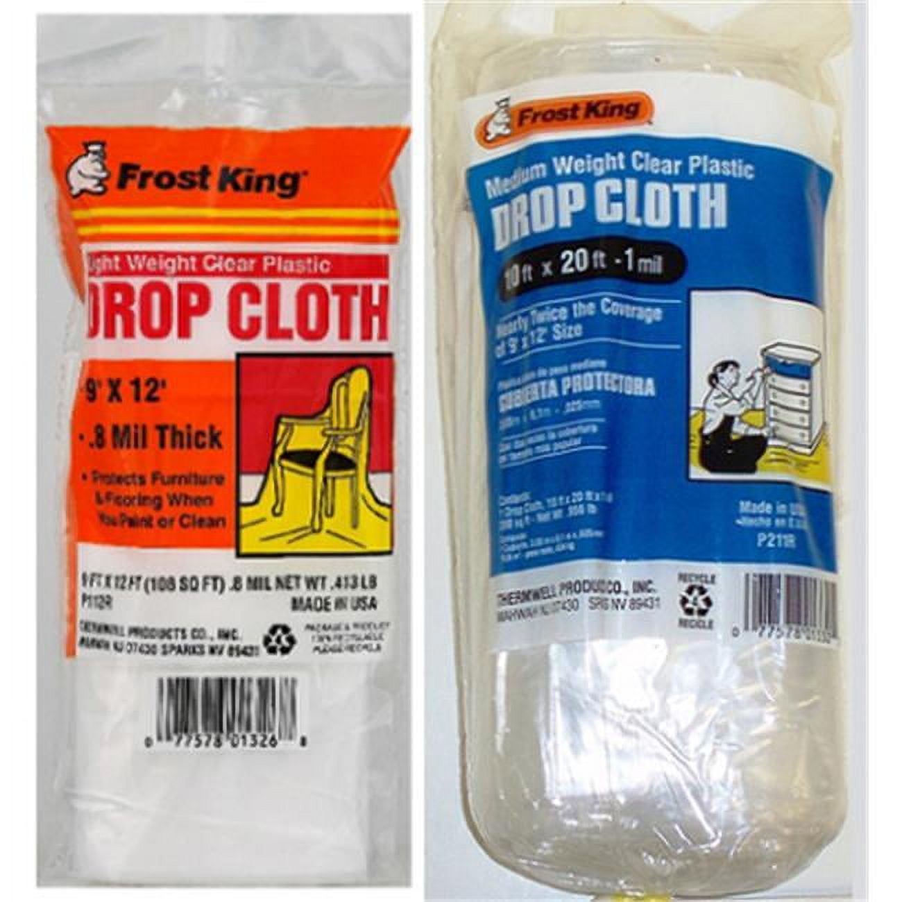 Thermwell 10 x 20 in. 2 ml Clear Polyethylene Drop Cloth - Walmart.com