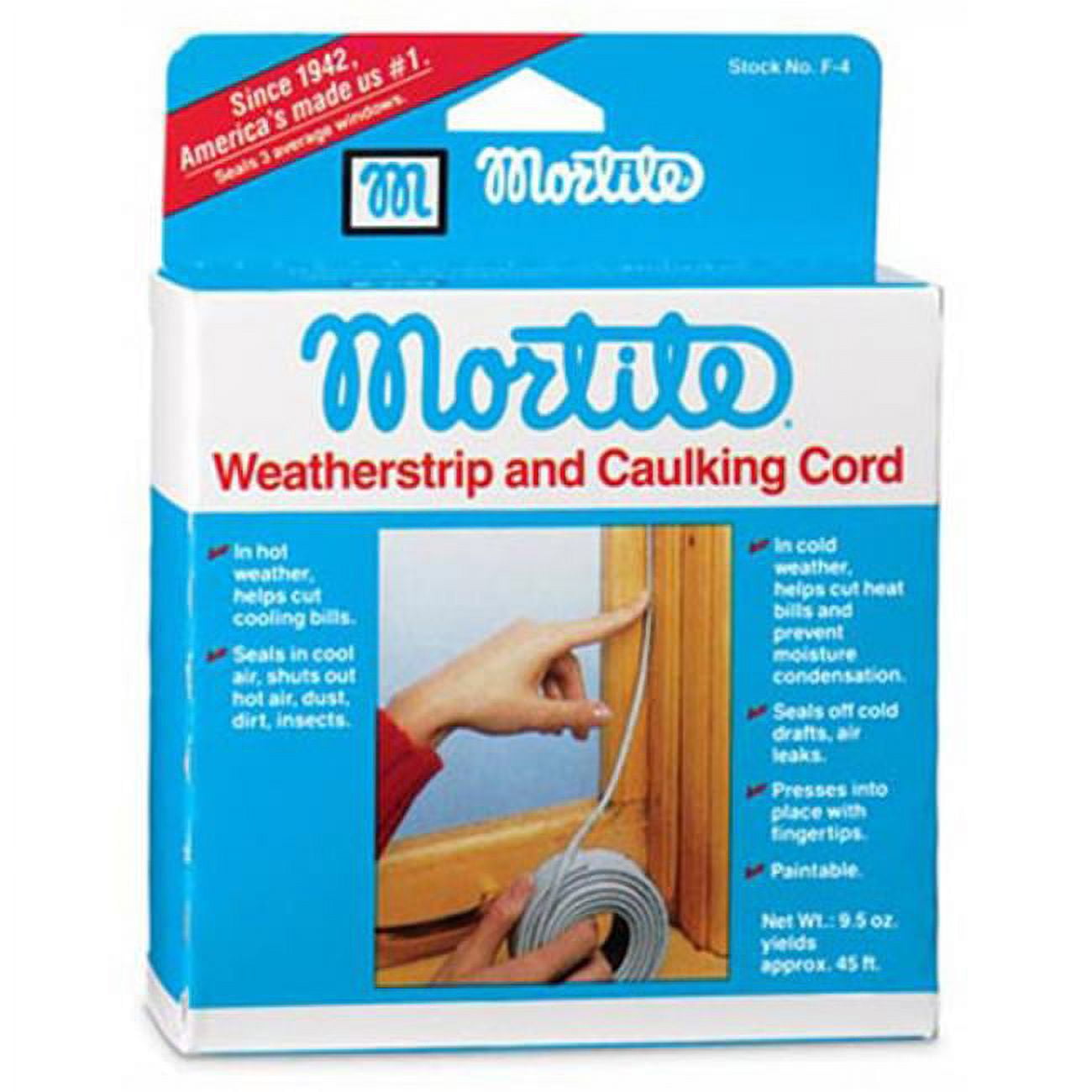 Thermwell F4 45 ft. Mortite Caulking Cord Weather Strip- Gray - Walmart.com