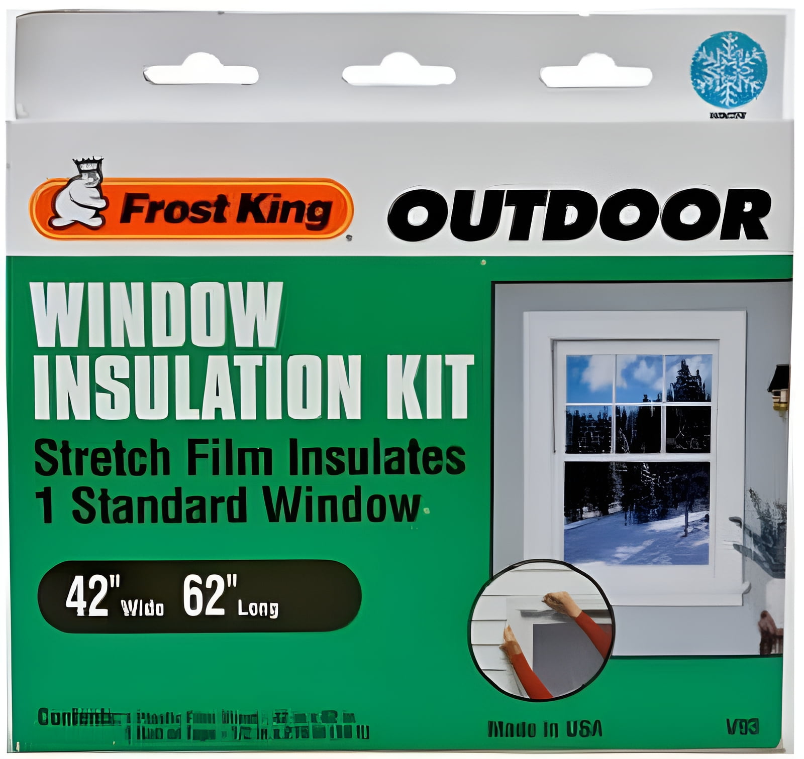 Thermwell, Vinyl Window Outdoor Stretch Film Kit, 62" x 42" Green ...