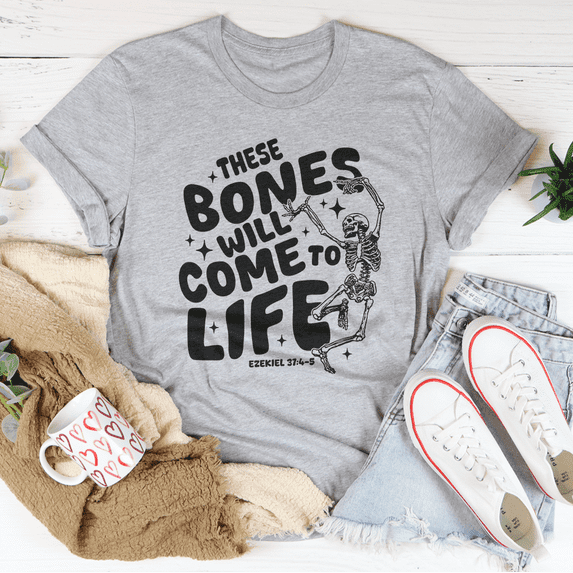These Bones Will Come To Life Tee Soft Cream S Peachy Sunday T-Shirt ...