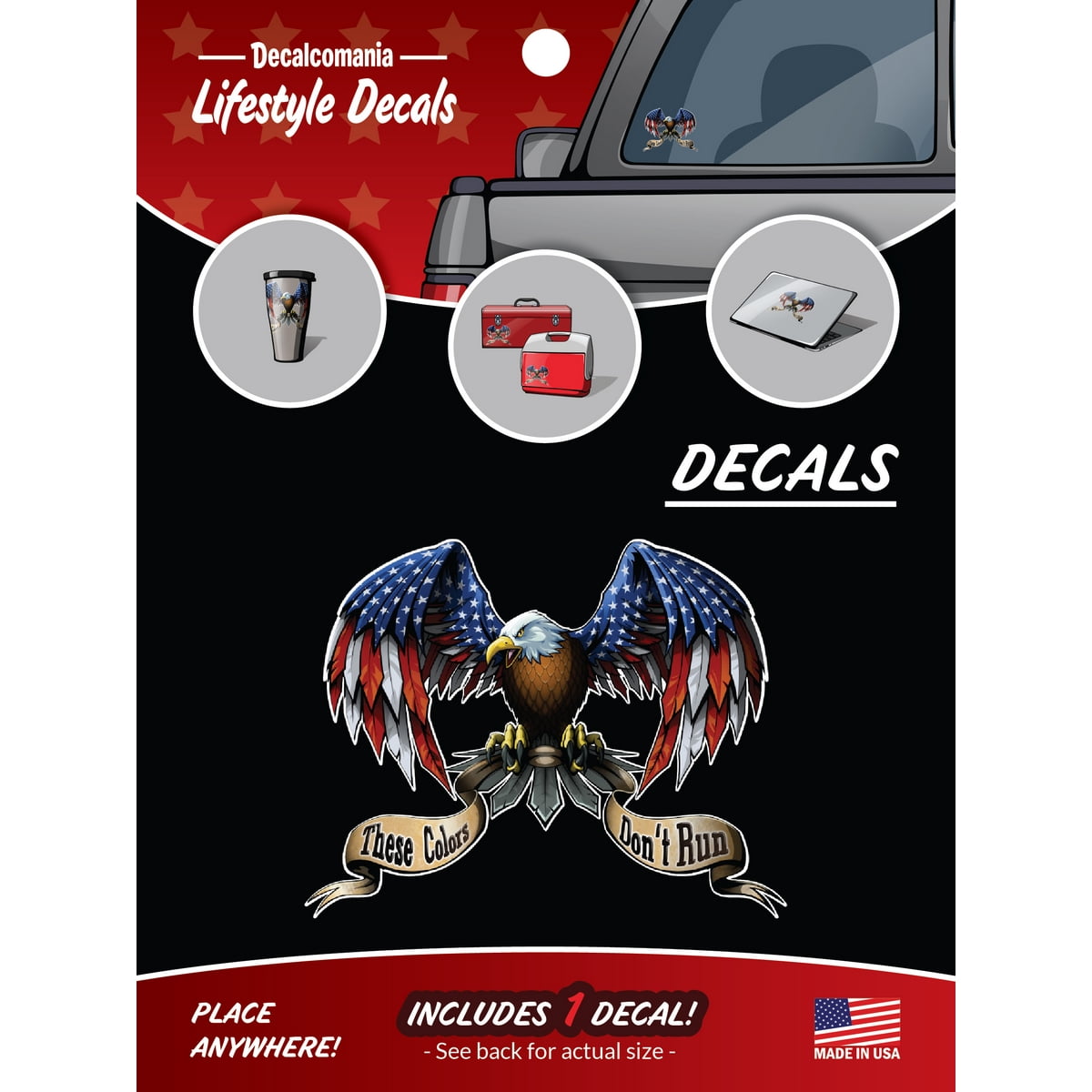 These Colors Don't Run American Flag Decal - Patriotic Eagle with ...