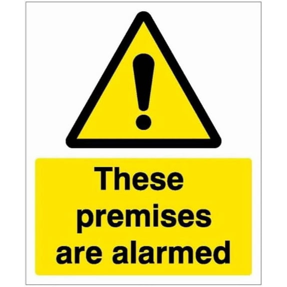 These Premises are Alarmed Signage Safetys & Signals Notice Signs Metal ...