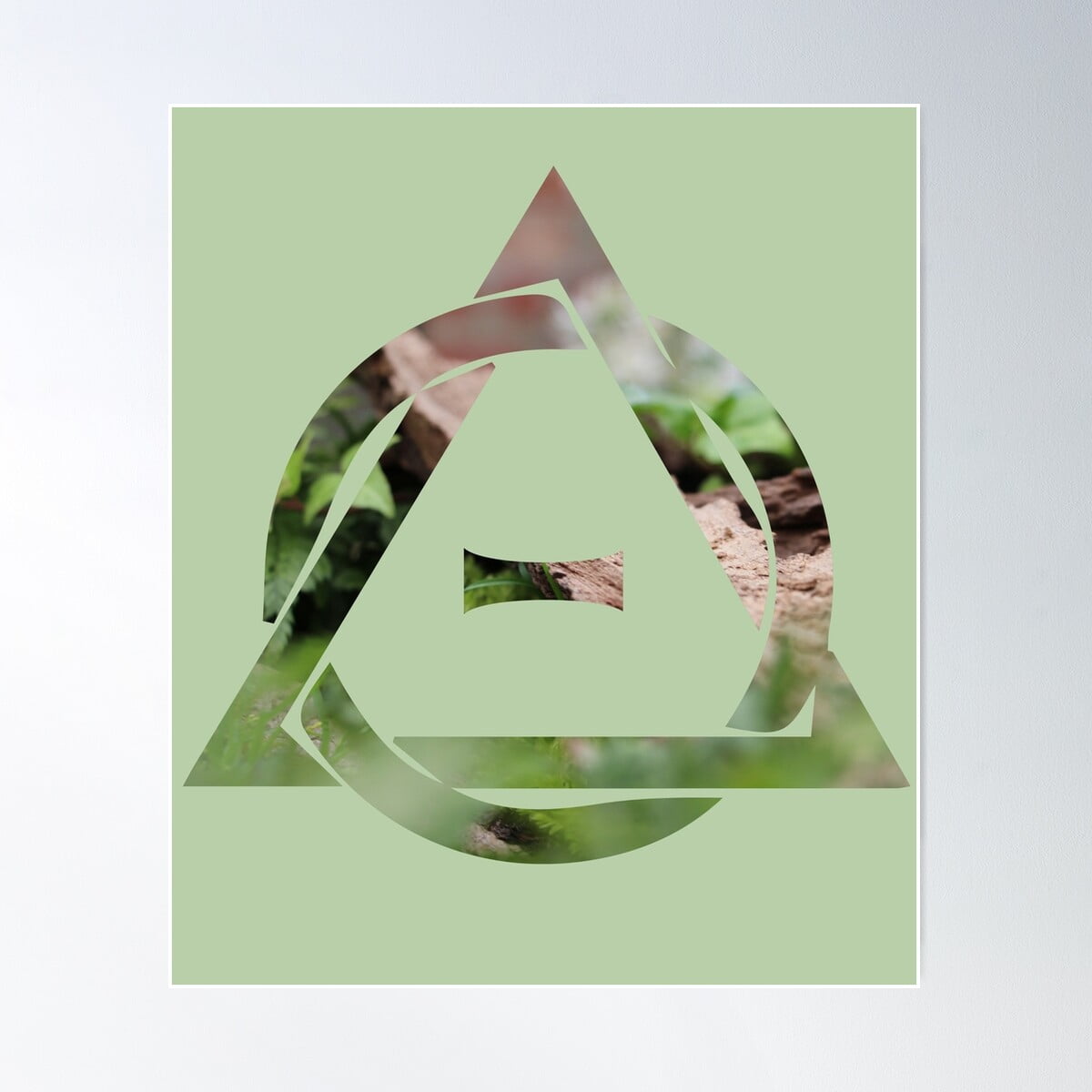 Theta-Delta Therian Symbol Therianthropy Nature Theme Moss Stones Grass ...