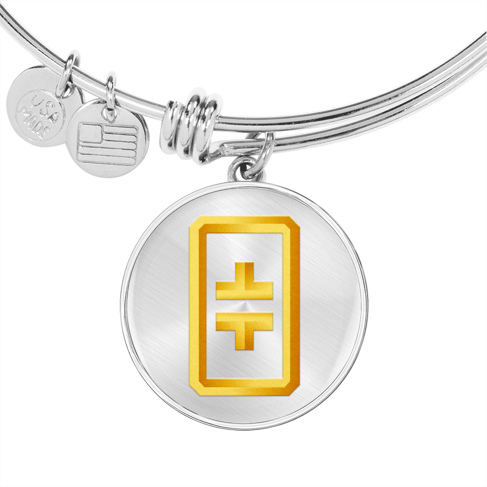 Theta Gold Bracelet Stainless Steel or 18k Gold Circle Bangle - Walmart.com