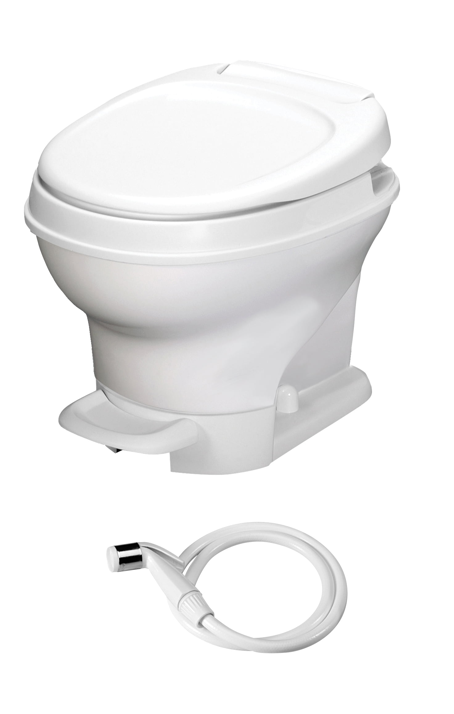 Thetford Aqua-Magic V RV Toilet Pedal Flush w/ Hand Sprayer, Low, White ...
