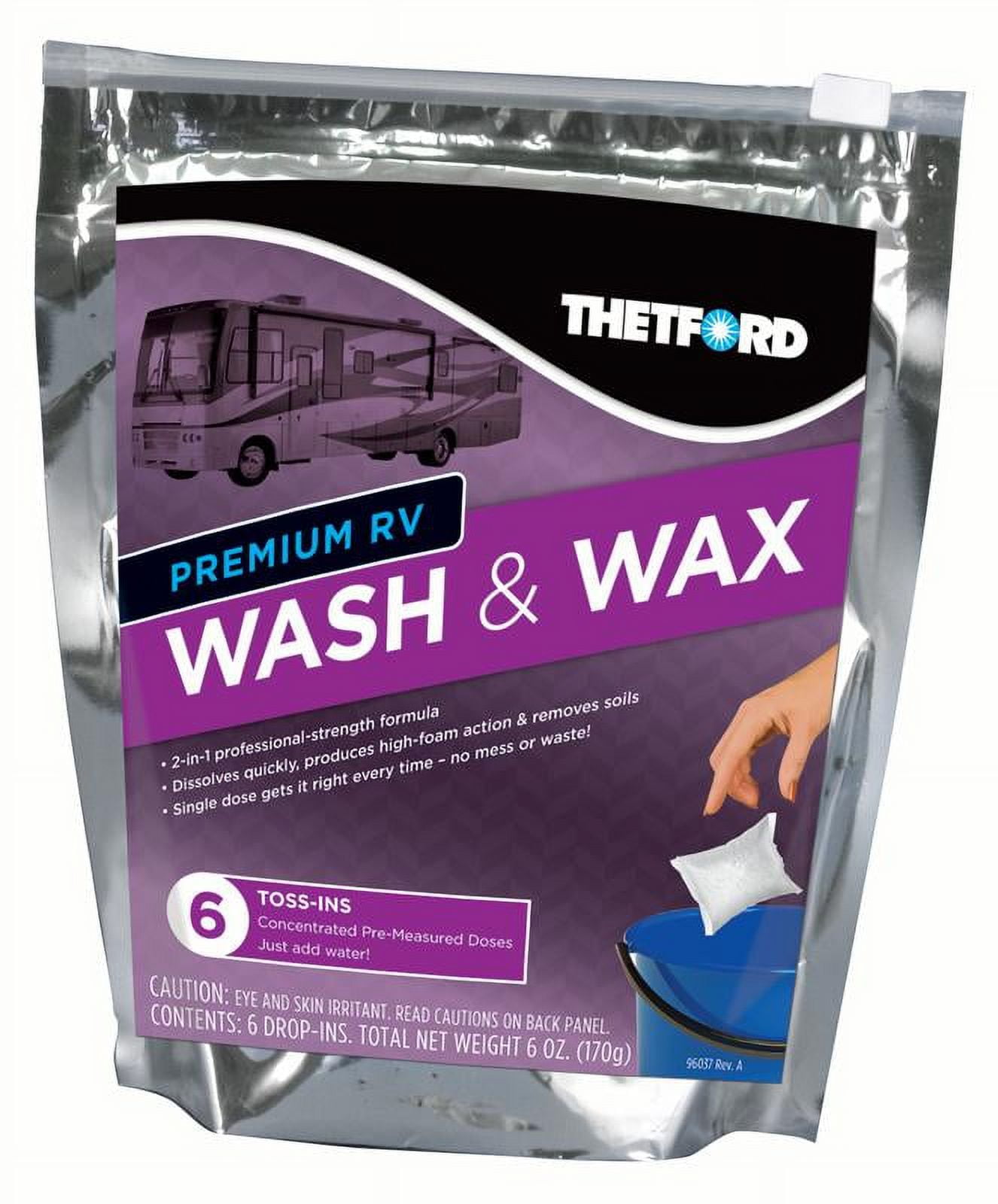 Thetford Premium RV Camper and Vehicle Wash & Wax Toss-Ins 6x1 oz ...