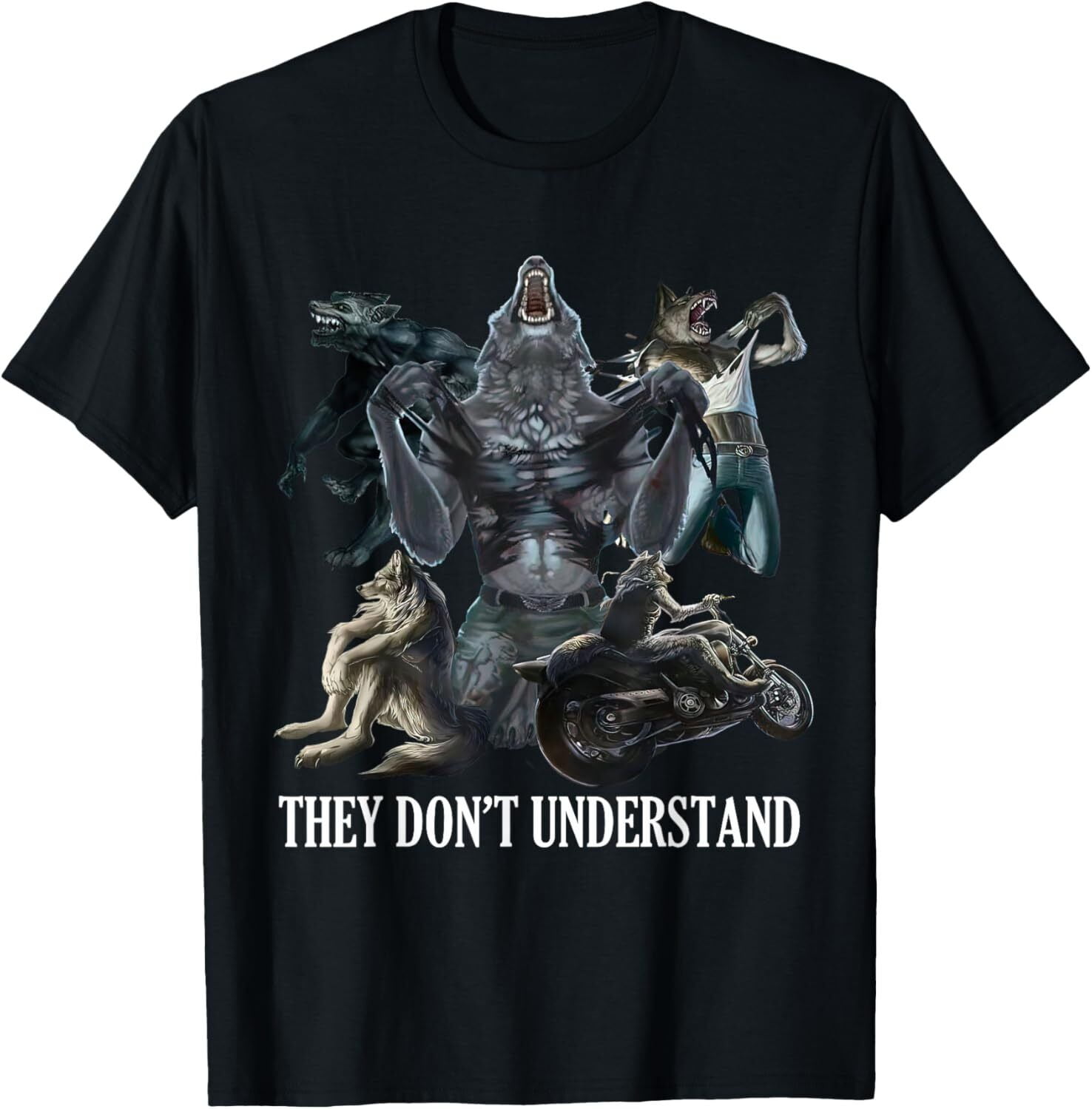 They Don’t Understand Alpha Wolf - Unhinged Sigma Wolf Meme T-Shirt ...