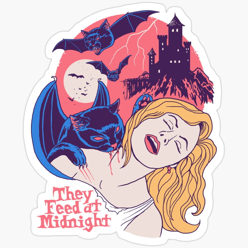 They Feed At Midnight Sticker Phone Decal Water Bottle Stickers Car ...