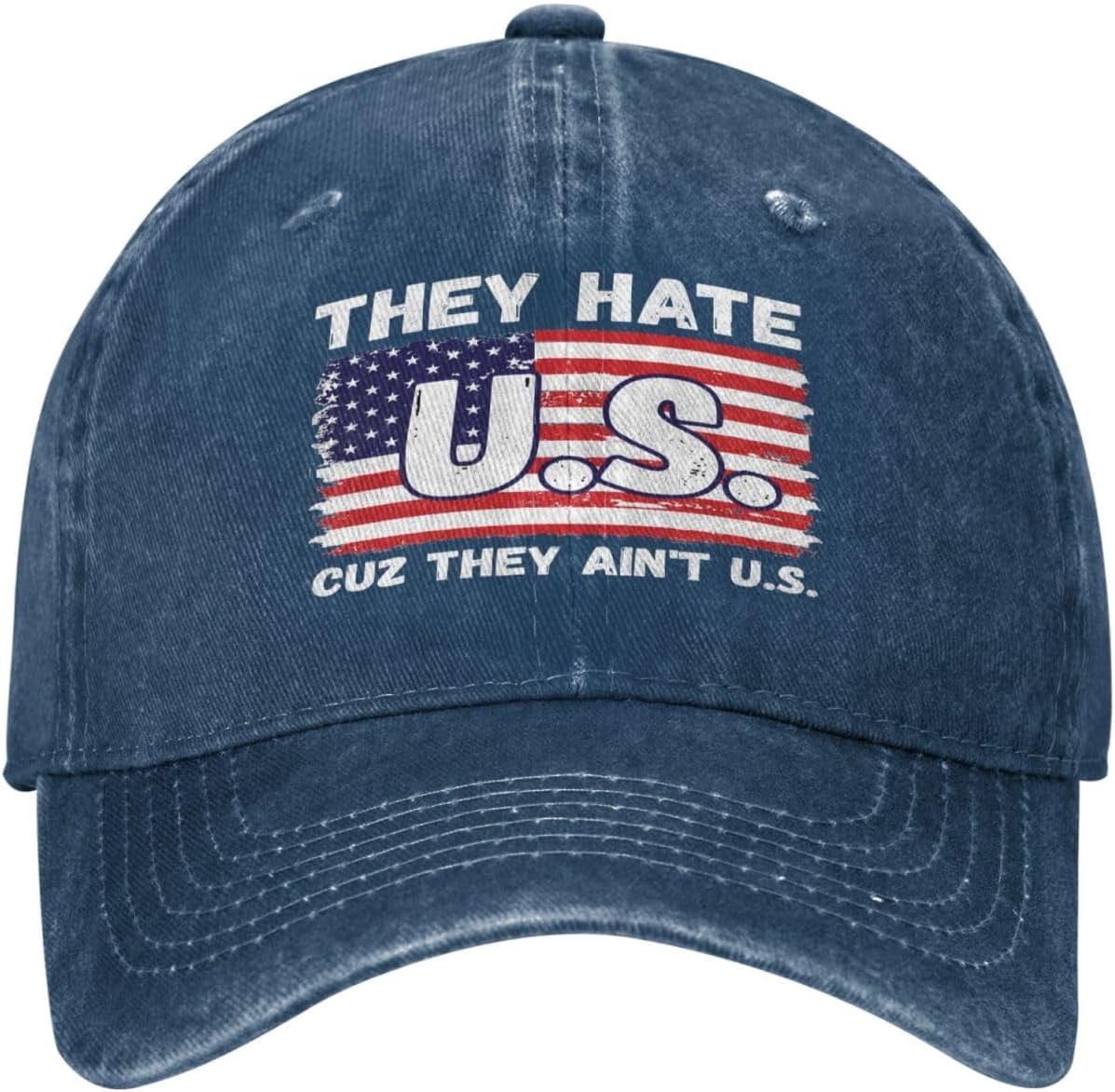 They Hate Us Cuz They Ain't Us Patriotic Baseball Cap USA Flag 4th of ...