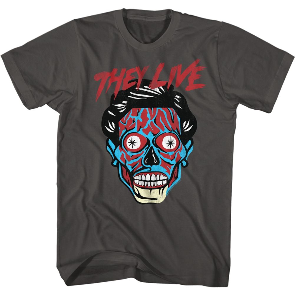They Live Alien Head Smoke Adult T-Shirt - Walmart.com