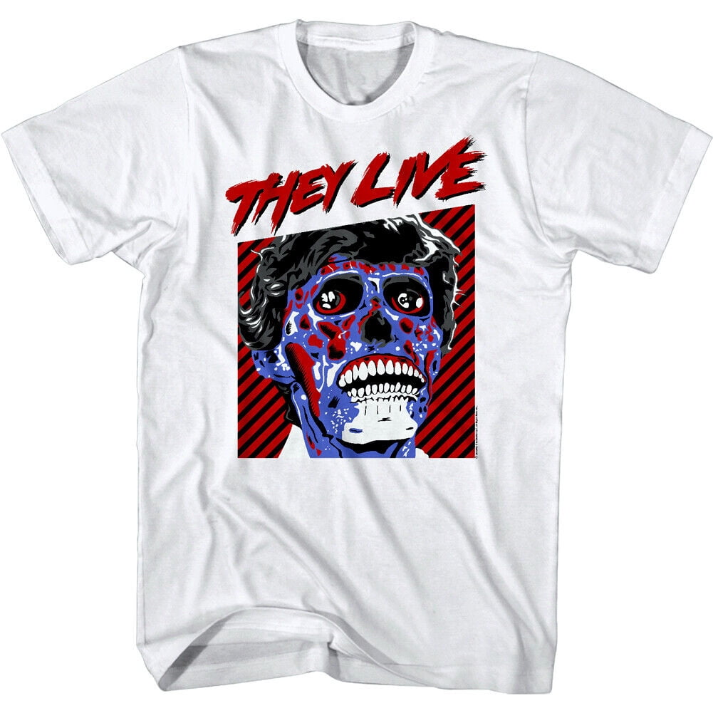 They Live Blue Alien Face Mens T Shirt Obey Horror Movie 80s Film John ...