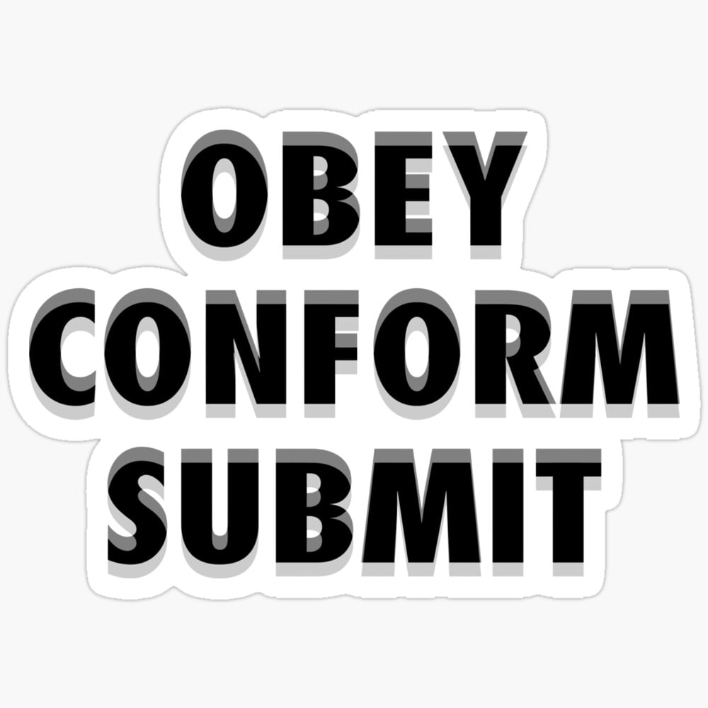 They Live Obey, Conform, Submit Sticker Phone Decal Water Bottle ...