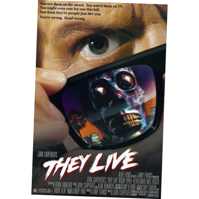 They Live Roddy Piper Movie poster 12x16 Print on Metal Sign 12in x ...