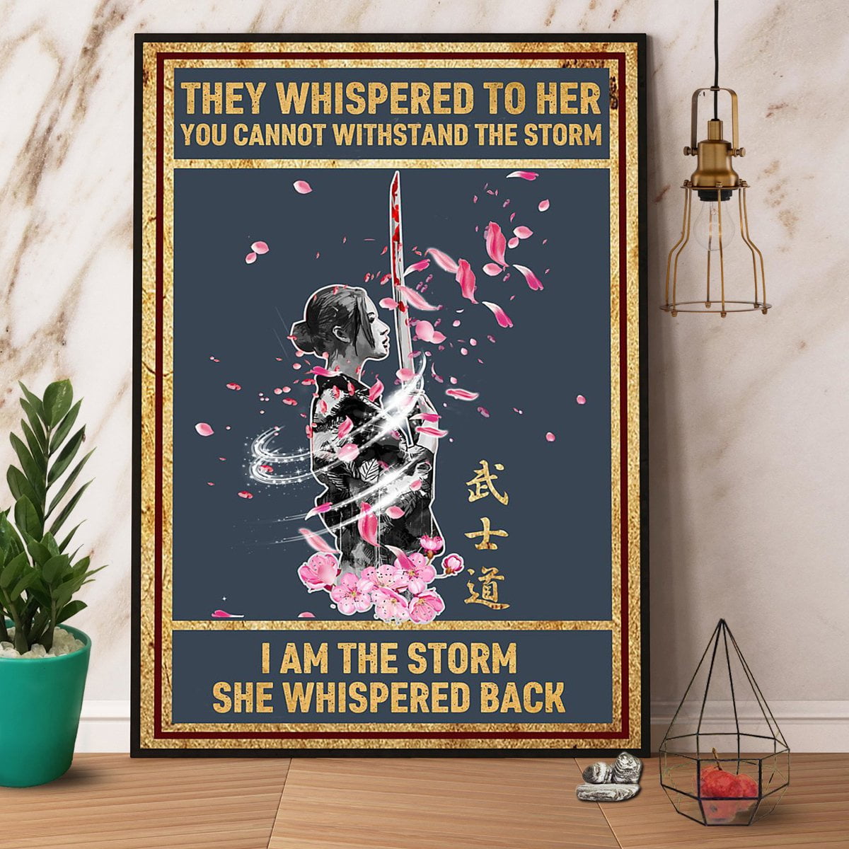 They Whispered To Her You Cannot Withstand The Storm Samurai Girl Paper ...