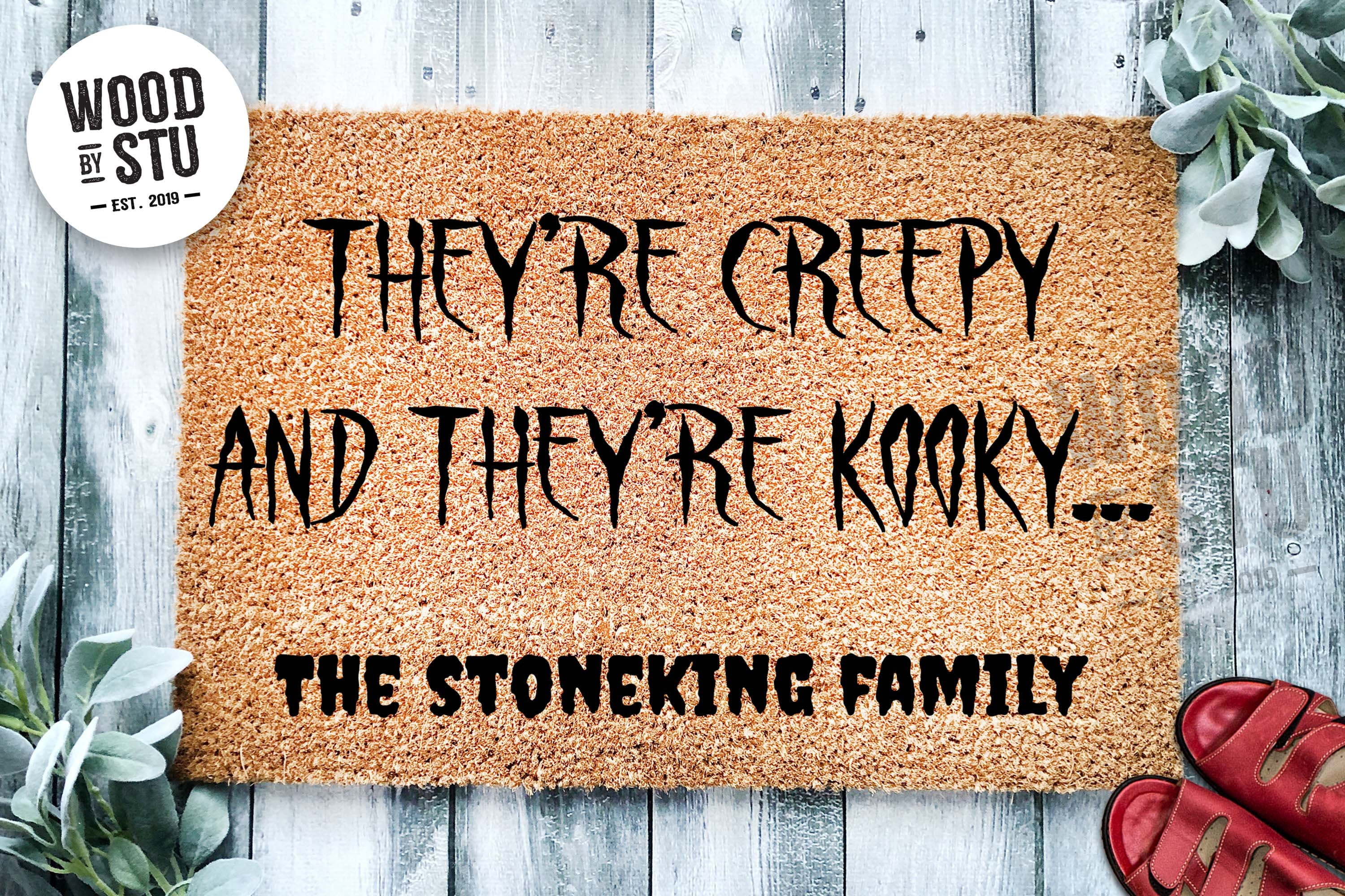 They're Creepy and Their Kooky | Personalized Doormat | Custom Doormat ...