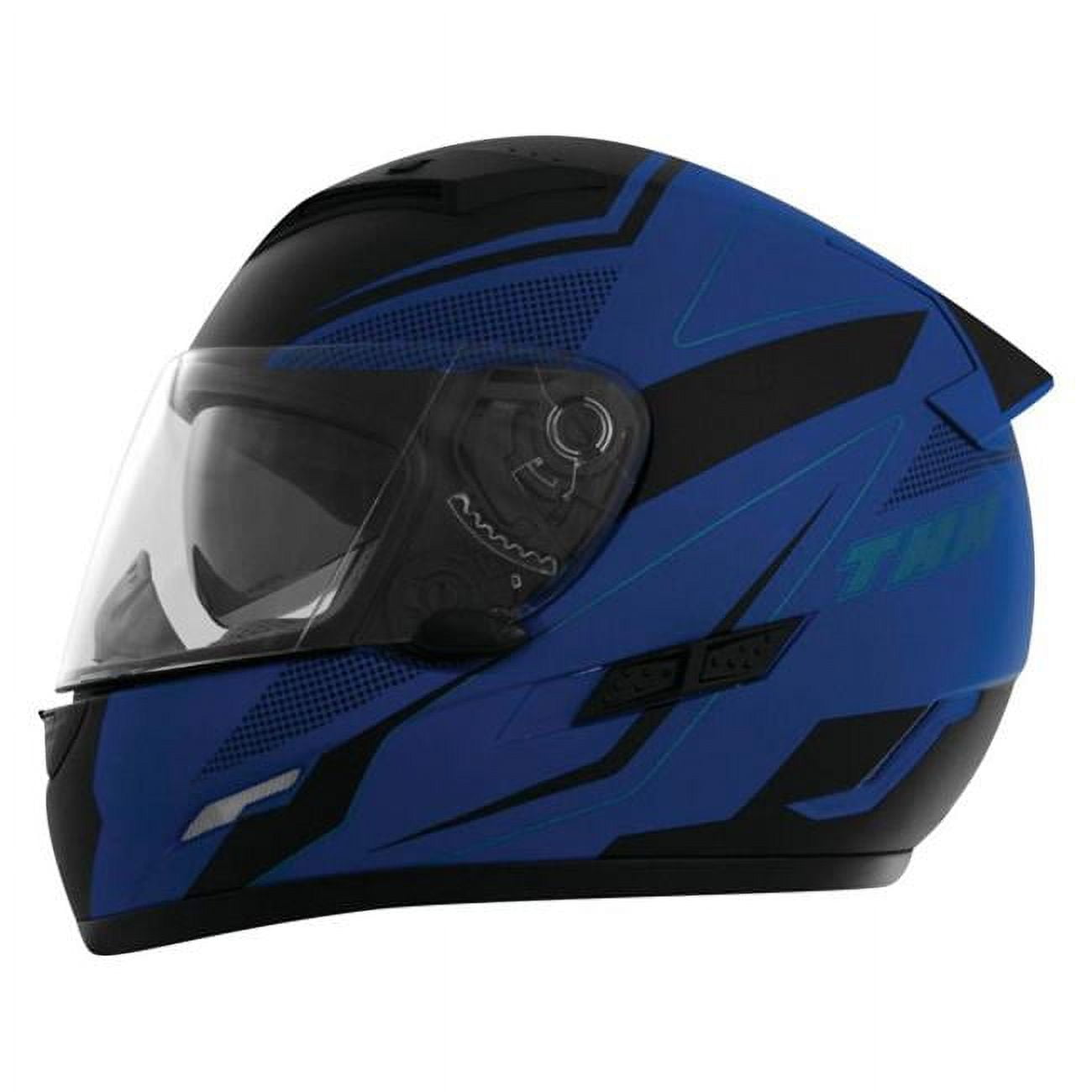 Thh Helmets Ts-80 Adult Street Motorcycle Helmet Fxx Blue/Black/Large ...